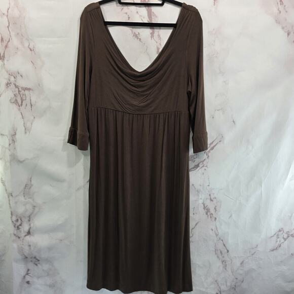 Boston Proper | Dresses | Boston Proper Dress Womens Large Brown Off ...